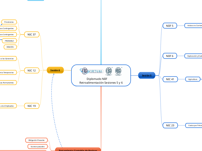 Diplomado NIIF Retroalimentación...- Mind Map